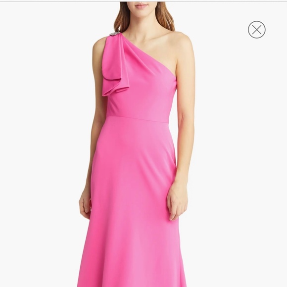 Eliza J | Dresses | Eliza J Crystal Drape Detail Oneshoulder Gown ...